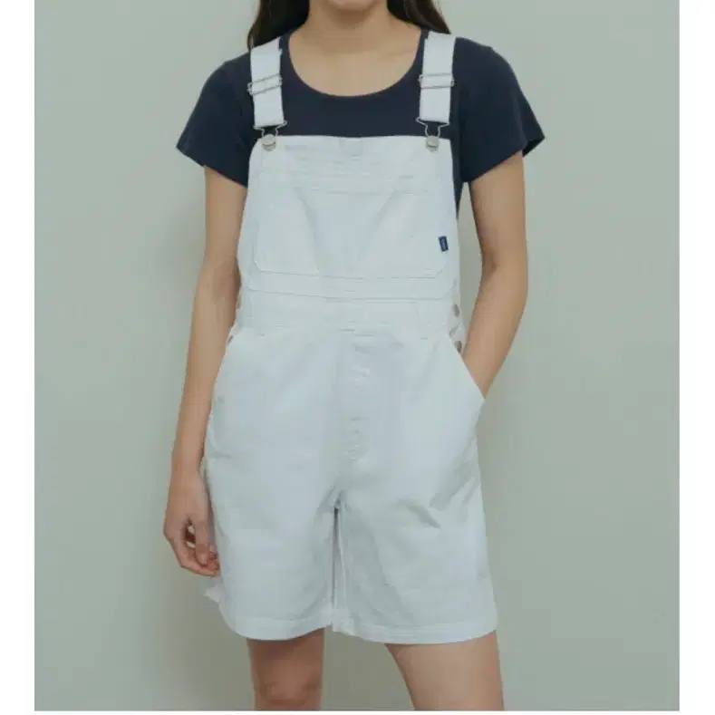(Weekend Discount) Onmood Half Overalls White *New product #온무드,#온무드오버롤 ...