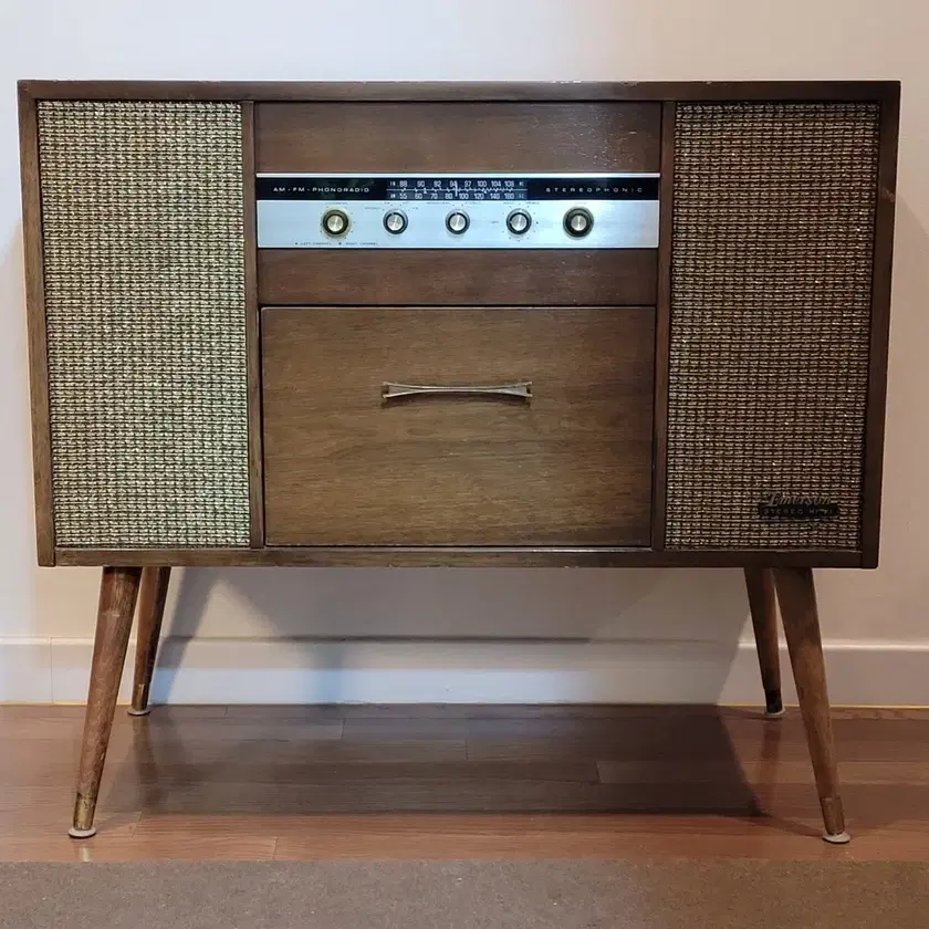 (Vintage Radio) Emerson Record Player P-1906 #빈티지,#전축,#에머슨,#턴테이블,#라디오 ...