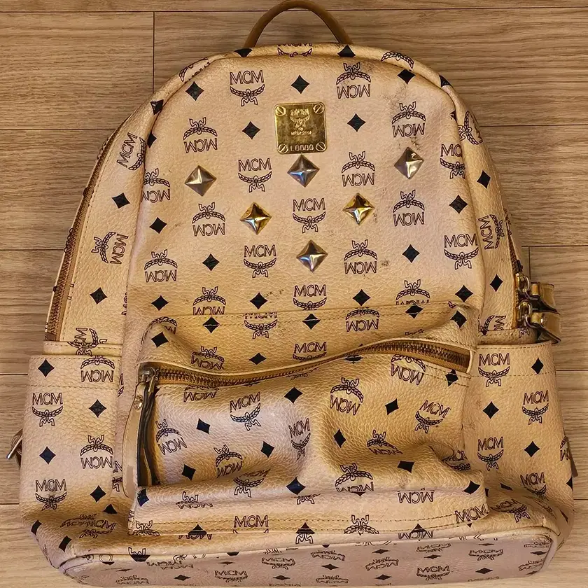 MCM | 엠씨엠 MCM Beige Backpack Gyaru Landmine Type Mass Production on ...