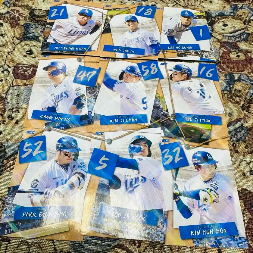 2025 KBO Card Samsung Lions Puzzle full set + several normal cards #kbo카드,#2025kbo카드,#삼성라이온즈,#삼성 ...
