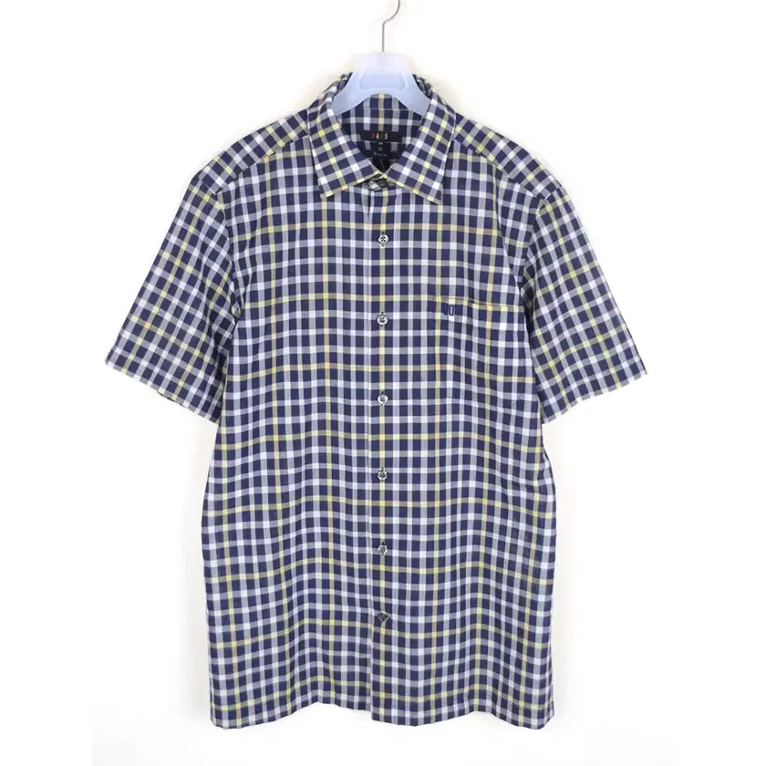 DAKS | 닥스 Daks Regular Fit Short Sleeve Dress Shirt Men's M Checkered ...