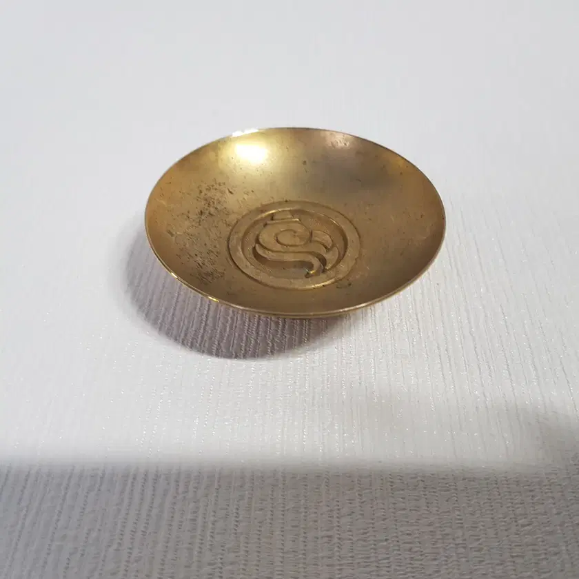 24K GP Gold Plated Small Plate / Interior Coaster / Decorative Plate ...