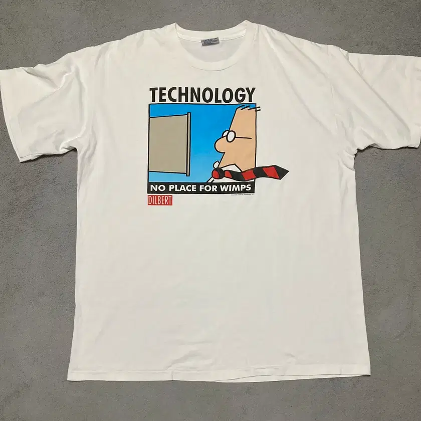 [XXL] 90s Dilbert TECHNOLOGY T-shirt on Bunjang Global Site.