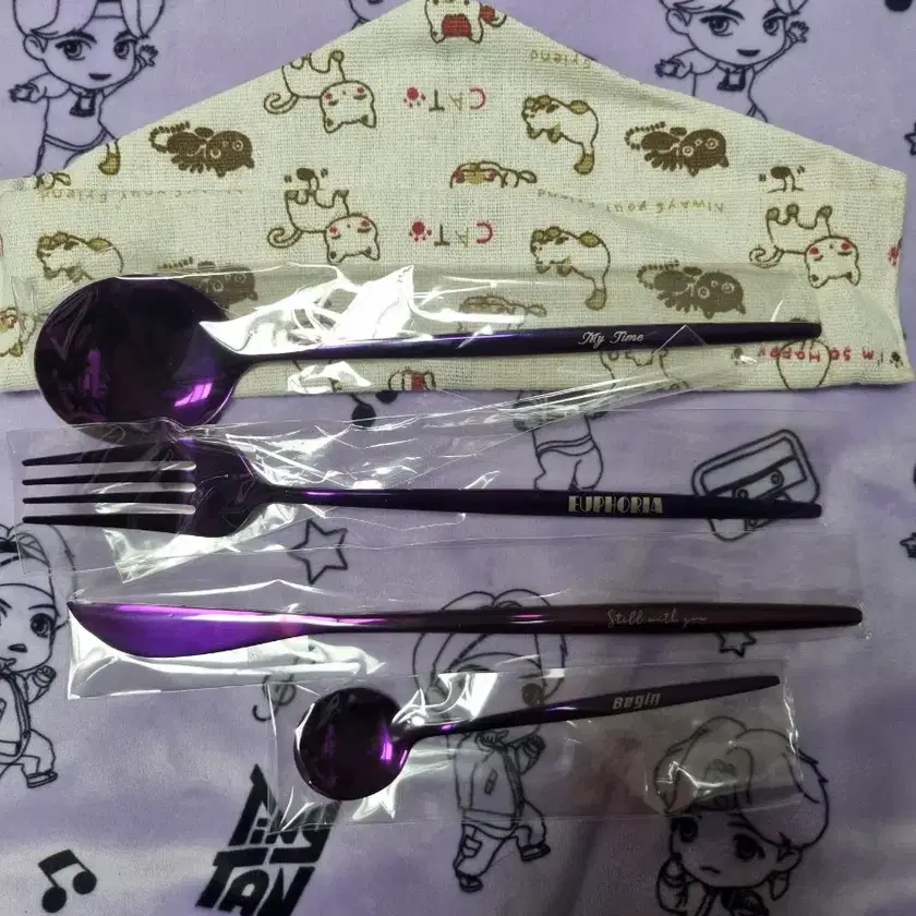 BTS (Sealed New Product) Bangtan BTS Jin Jungkook Stainless Steel Spoon ...