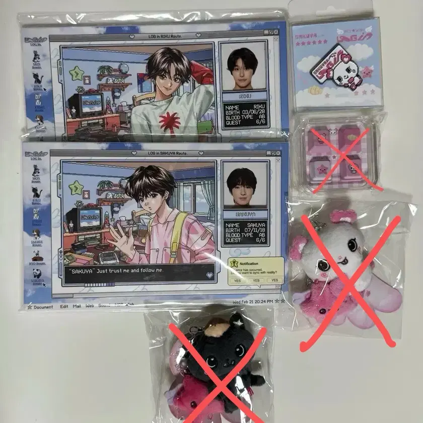 NCT | 엔시티 Sealed) NCT Wish Login MD Riku Sakuya Photo Set Keycap Mini ...