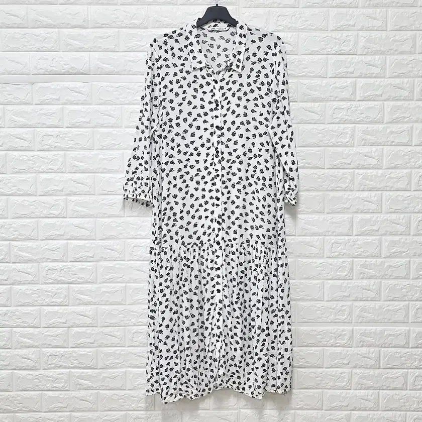 ZARA | 자라 Free Size Zara Pattern Long Onepiece 129 #자라,#zara,#패턴원피스,#흰색 ...