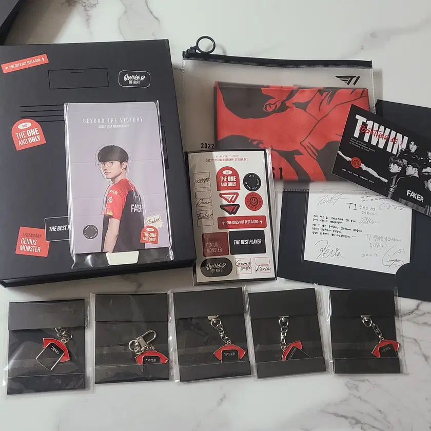 T1 T1 Membership 1st Generation (Faker Keyring, Slogan, Handwritten ...