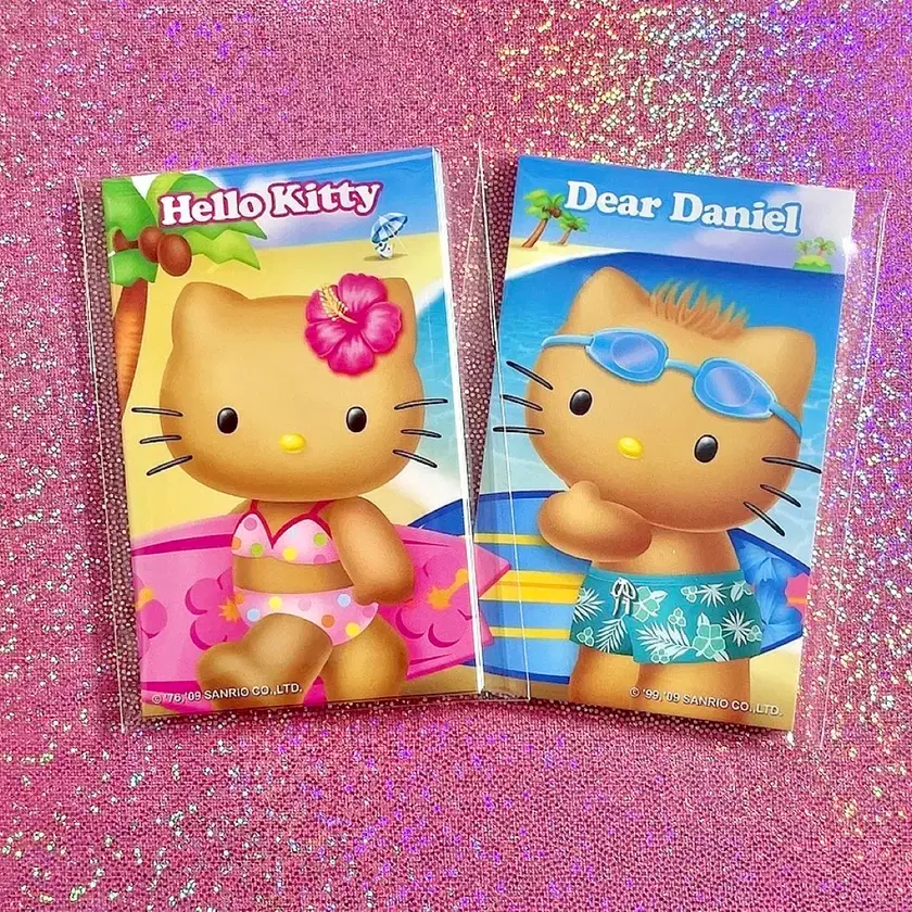 Vintage Tanning Kitty Daniel Card 20 sheets #키티다니엘,#헬로키티스티커,#고전키티,#고전 ...