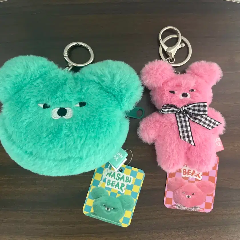 New Wasabi Bear Pouch Keyring 2-Piece Set on Bunjang Global Site.