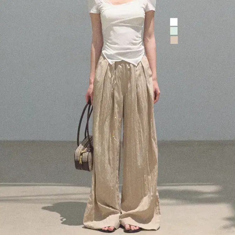 OAKMOO Oakmoo Summer Cool Biz Banding Wide Slacks Pants #타다마켓,#여름슬랙스 ...