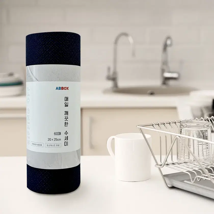Annbox Daily Clean Disposable Scouring Pad 60 Sheets Small 1 piece #위생 ...
