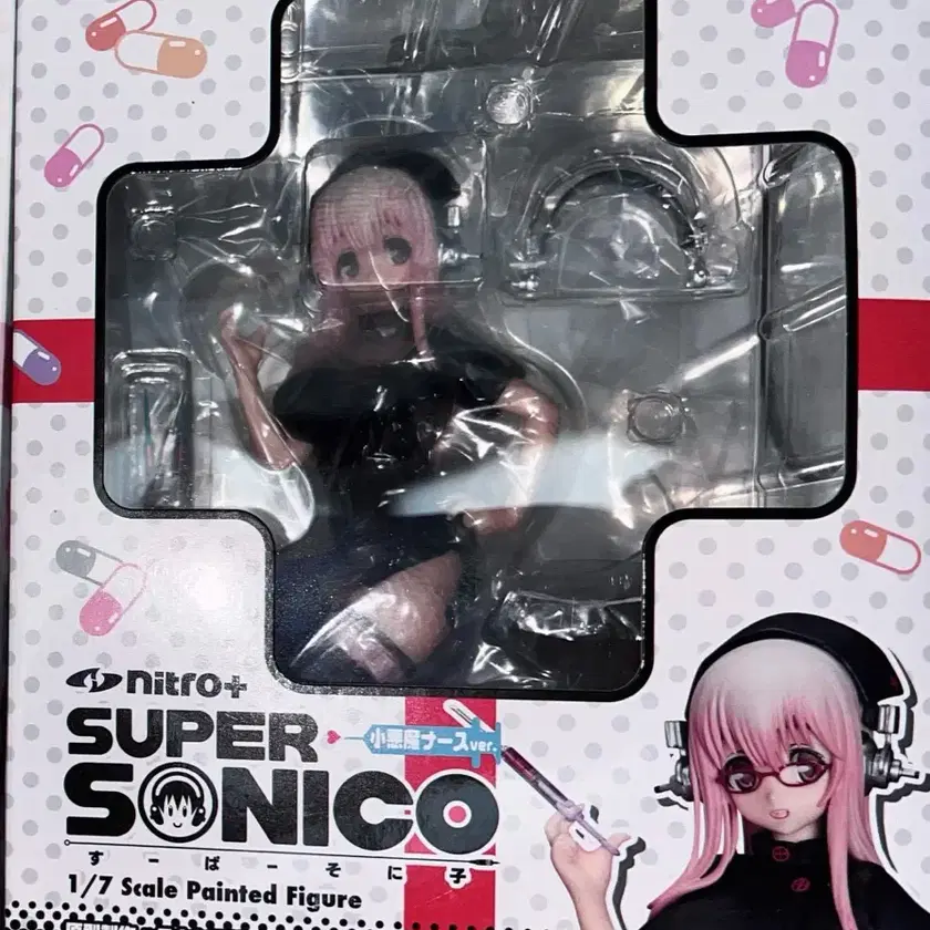 Super Sonico Nurse Little Devil Black Figure Miso Girl Classic #슈퍼소니코 ...