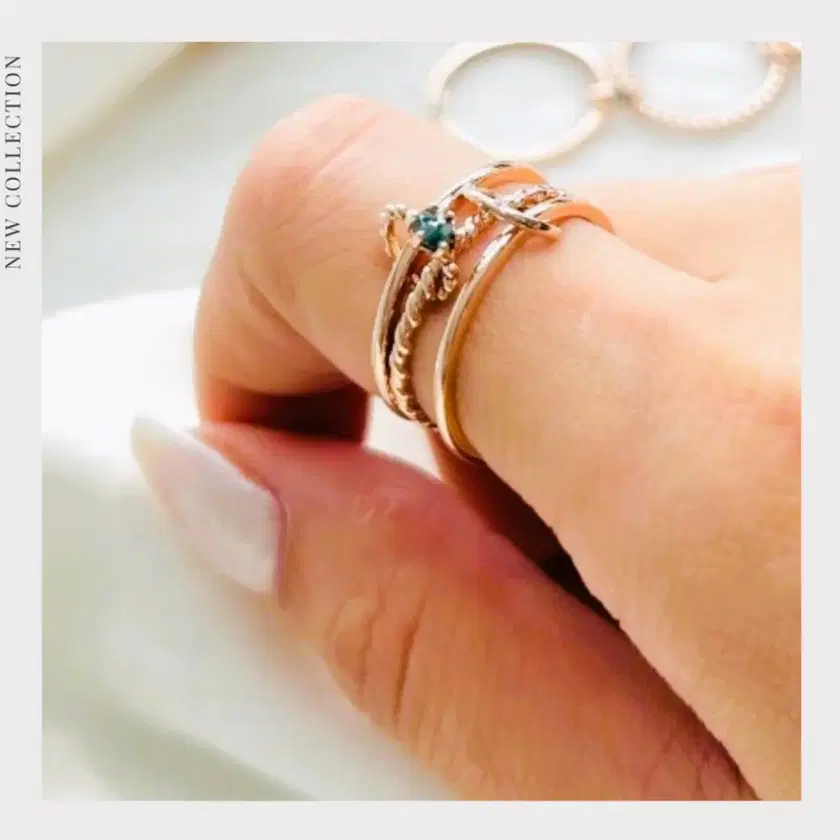 14k 18k Type B Unique New Ring 4 Types~!!! 3-Row Ring~Most Popular #미스링,#애끼반지,#데일리반지,#3줄반지,#금반지 ...