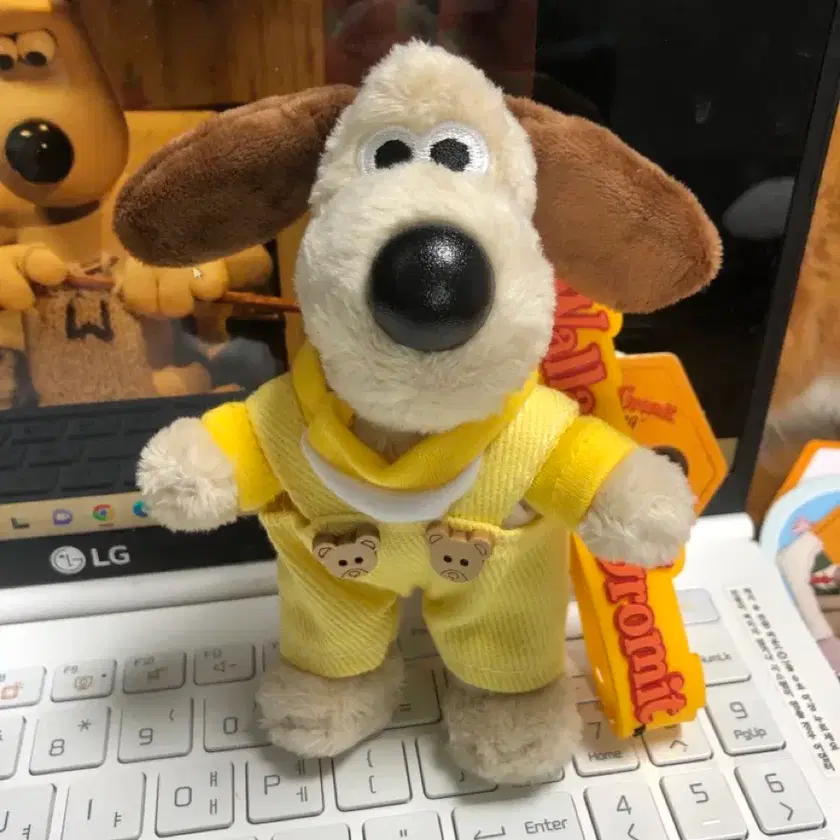 (New) Wallace & Gromit Gromit Doll Keyring #그로밋,#월레스와그로밋,#그로밋인형,#그로밋키링 ...