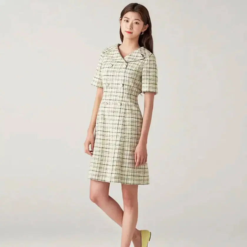 IT MI C H AA | 잇미샤 It Michaa Wide Kara Tweed Onepiece 55-66 #잇미샤,#와이드카라 ...