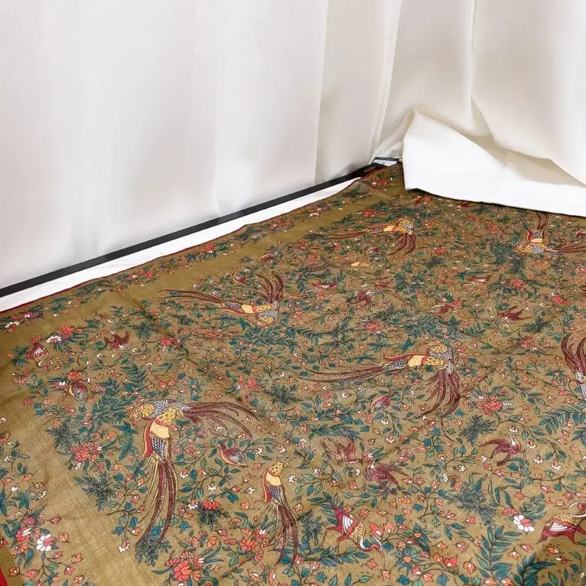 DRAKE'S | 드레익스 (Authentic/New) Drake's Khaki Floral Bird Print Scarf ...