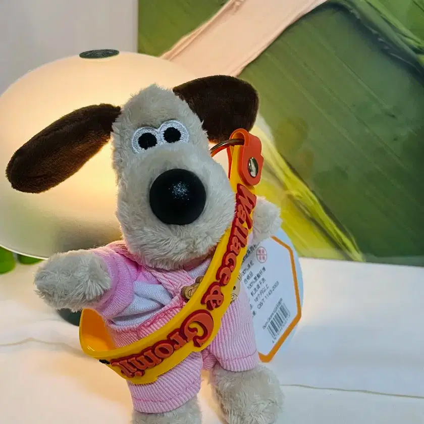 [Product Name] Pink Overalls Gromit Doll Keyring #그로밋키링,#그로밋인형,#그로밋분홍멜빵 ...