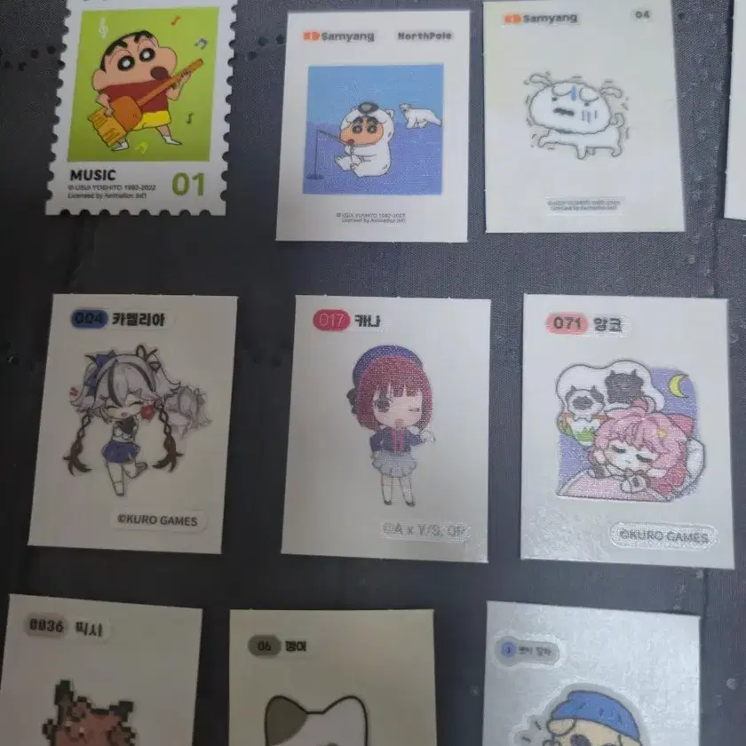 Crayon Shin-chan stickers, Pokemon stickers, Myo-jo stickers, Kkamja ...