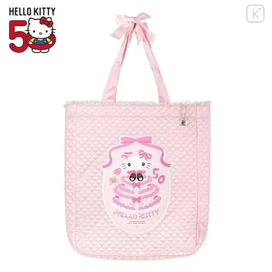 Sanrio Authentic Hello Kitty 50th Anniversary Pink Quilting Shoulder ...