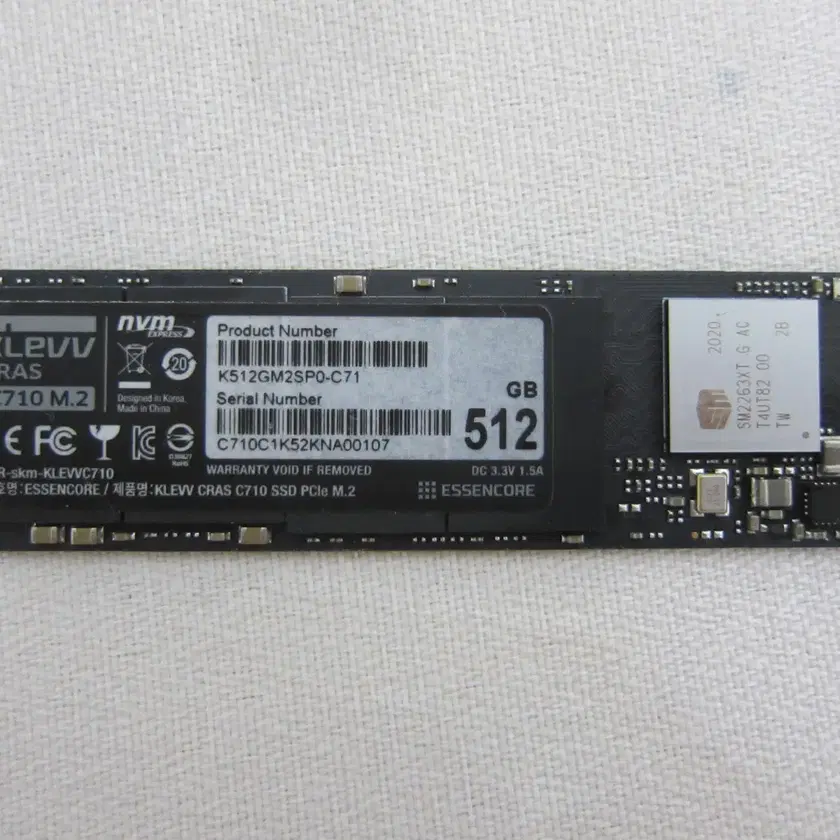 ESSENCORE KLEVV CRAS C710 M.2 NVMe 512G on Bunjang Global Site.