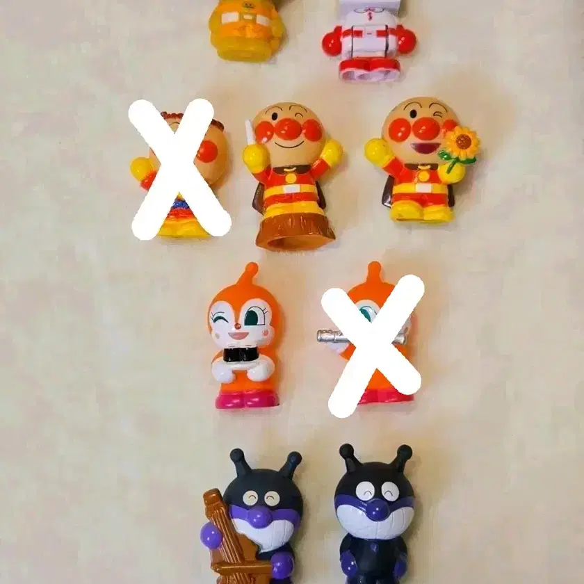 Anpanman, Jarring, Baikinman, Currypanman, Shokupanman Finger Figure on ...