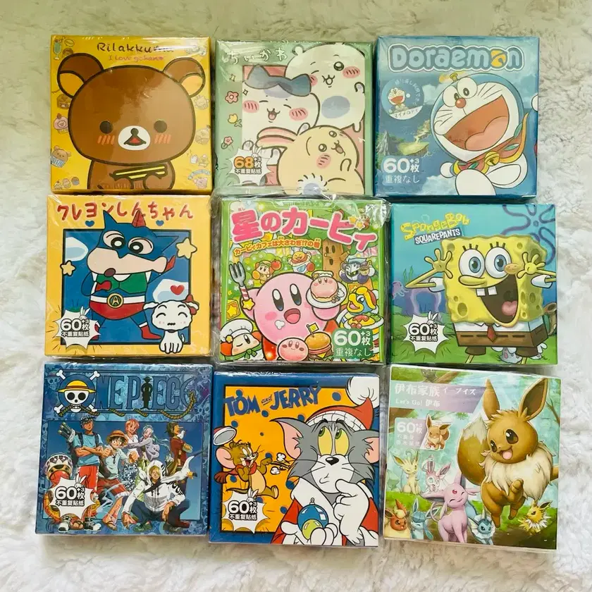 Stickers) Rilakkuma, Crayon Shin-chan, Kirby, Doraemon, Chiikawa ...