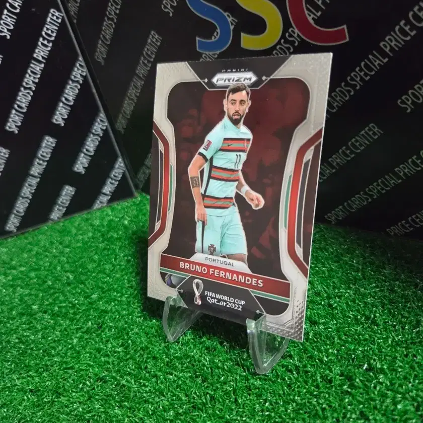 22 Panini Qatar World Cup Prism Man Utd Bruno Fernandes Soccer Card ...