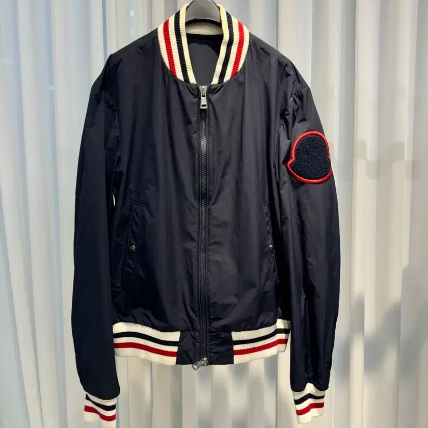 MONCLER | 몽클레어 (3) Moncler Big Wappen Windbreaker Bomber Jacket Navy on ...