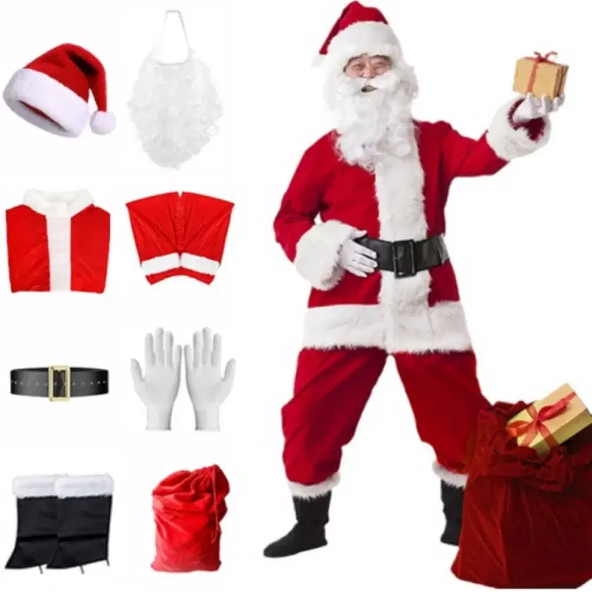 Christmas Santa Claus full set costume Cosplay Santa Claus #산타할아버지,#산타 ...