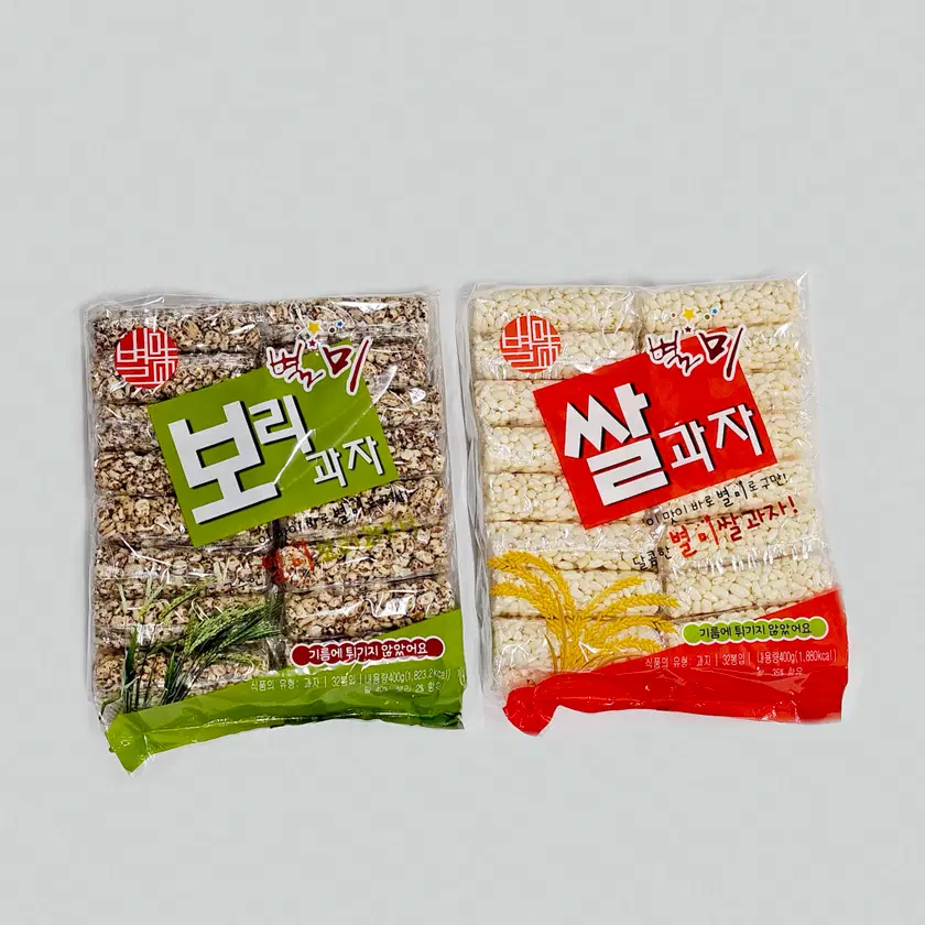 Barley Snacks, Rice Snacks 10 Bags (320 pcs) #보리과자,#쌀과자,#건강간식,#뻥튀기,#국민 ...