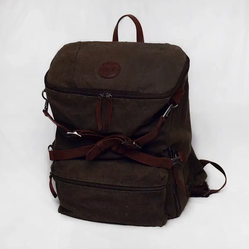 Builford Explorer Wax Canvas Leather Rucksack Backpack #빌포드익스플로러,#빌포드백팩 ...