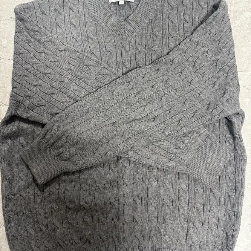 BROWNYARD | 브라운야드 Brownyard Cashmere Cable V-neck Gray4 #브라운야드,#브라운야드 ...