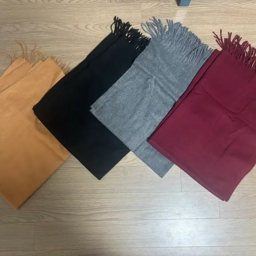 New wool cashmere soft wide muffler scarf shawl 4 colors on Bunjang ...