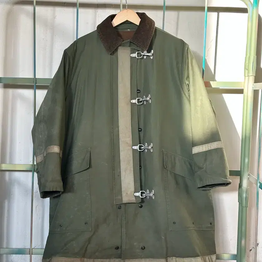 80s US Military Firefighter Duffle Coat & Wool Liner Set (LARGE, LONG ...
