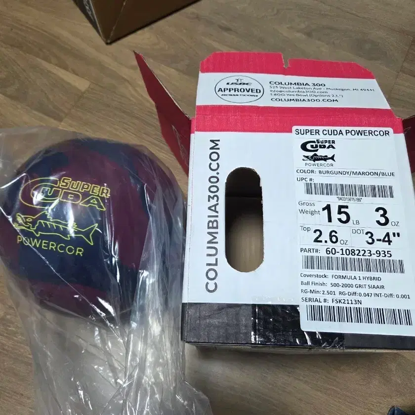 Columbia 300 Supercuda Power Core 15lb New Bowling Ball #볼링공,#볼링 on ...
