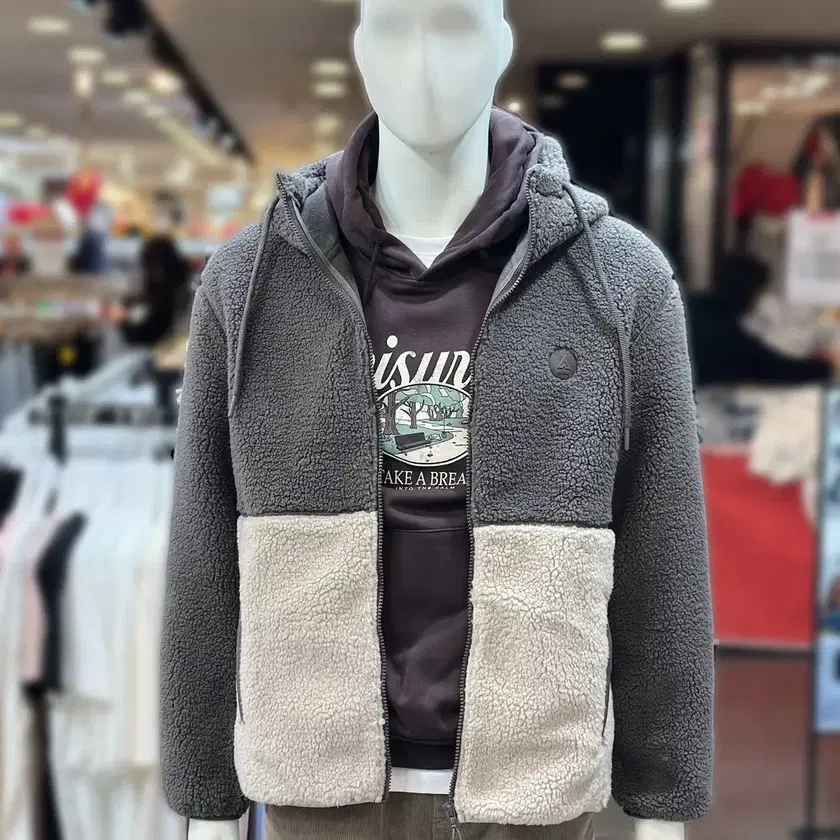 Unisex Alaska POLHAM Fleece Sherpa Teddy Boa Hooded Zip-up Jacket #알래스카 ...