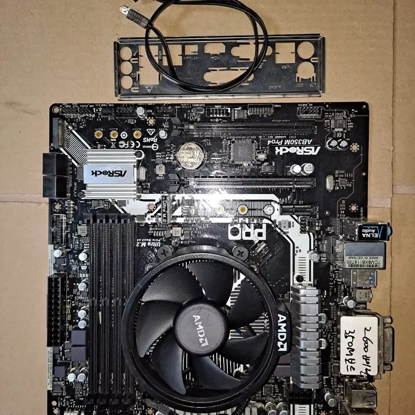 Ryzen 5 2600 and ASRock AB350M Pro4 motherboard #라이젠,#amd,#350보드 on ...