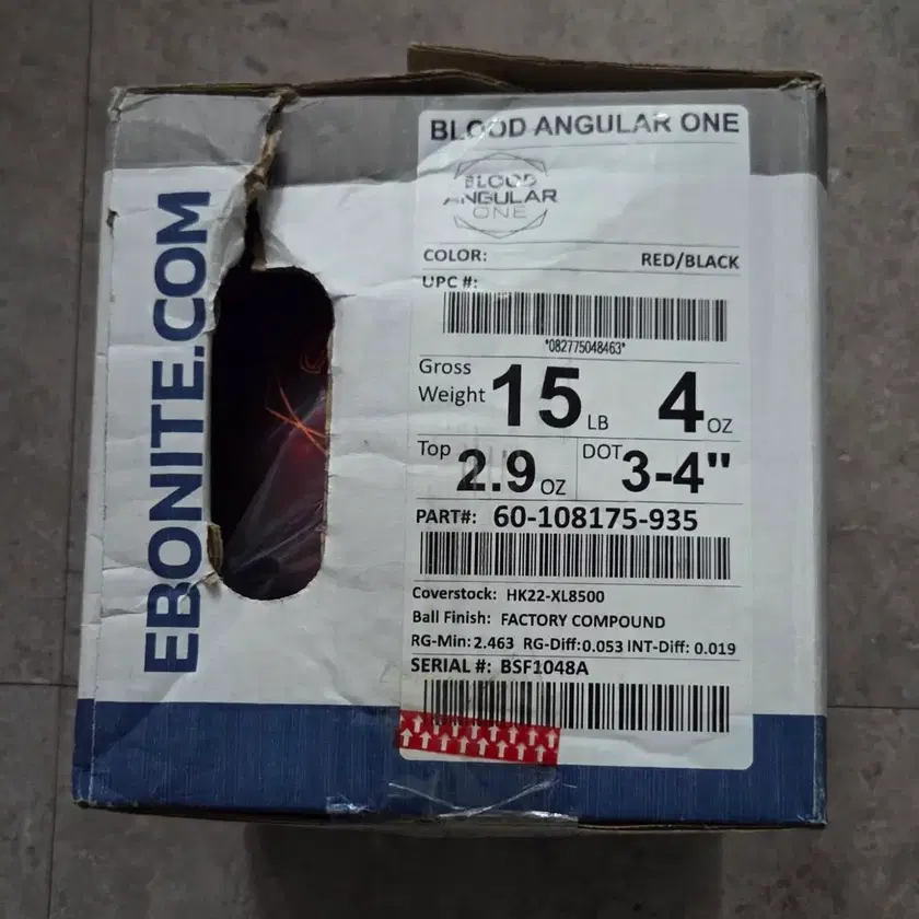 Ebonite Blood Angular One Red/Black 15p on Bunjang Global Site.