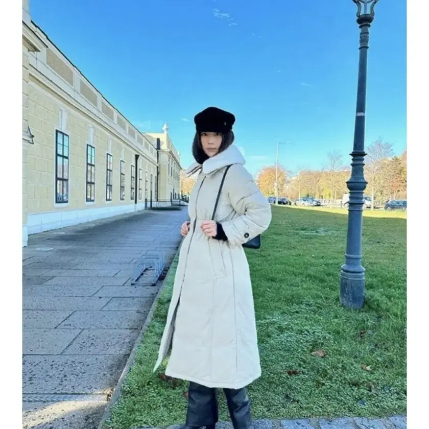 On & On Long Goose Down Coat Size 55 Kieunse Banding Long Padding on ...