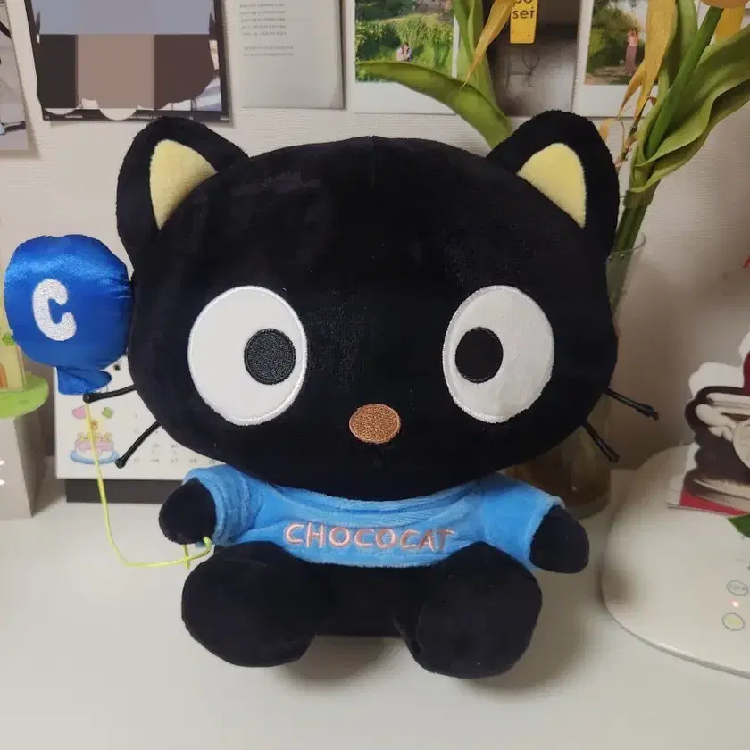 Sanrio Chococat Doll Party Large Plush Doll 25cm Riku Cat Kuroneko on ...