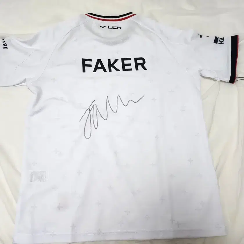 [Speak Event Winner] T1 Faker Autographed Jersey White #T1,#페이커,#T1유니폼 ...