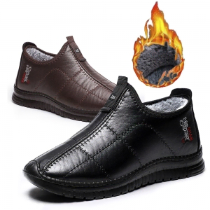 New Men's Fleece Loafer Cold-Proof Shoes 2 Colors #남성방한화,#방한화,#융털로퍼 ...