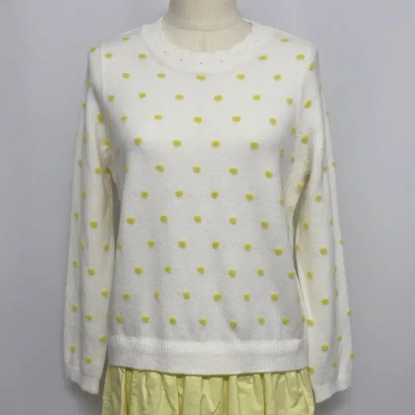 New / Soos Yellow Frill Dot Knit on Bunjang Global Site.