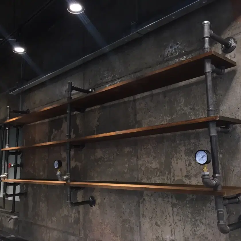 Pipe shelf custom made construction #파이프테이블,#선반,#카페,#커피 on Bunjang ...